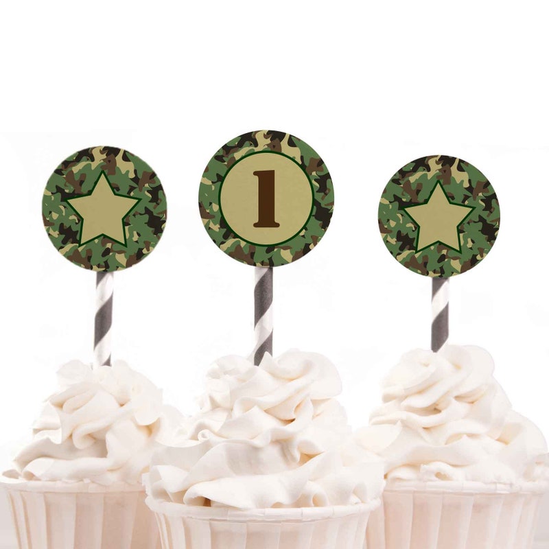 Army Cupcake Toppers - Etsy