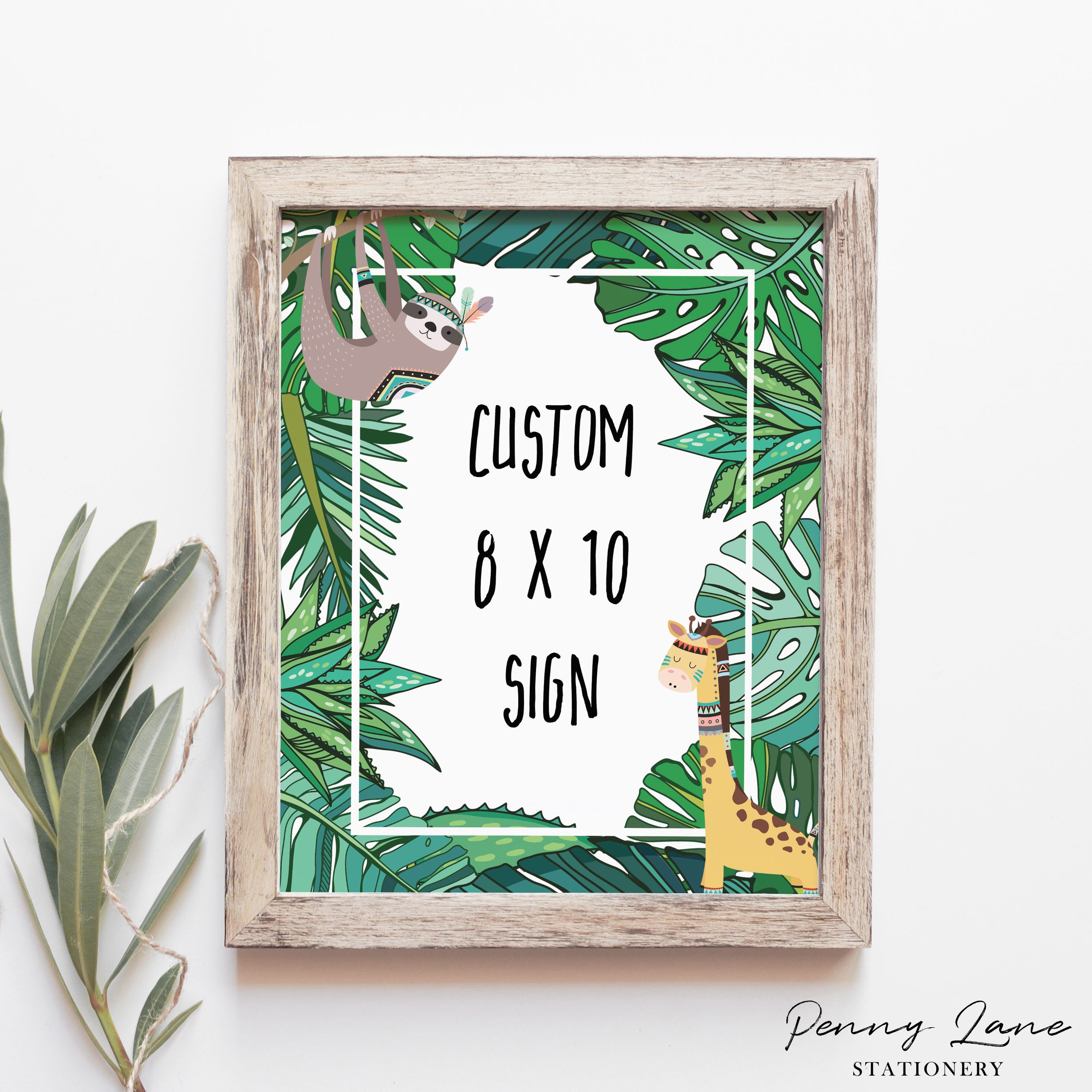 Editable PDF Custom Safari Sign Custom Party Signs 5 X 7 8 | Etsy UK