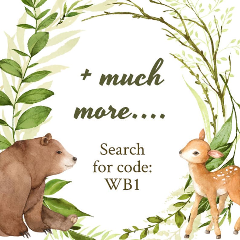 Woodland Thank you Card Forest Animals Thank you Card | Etsy