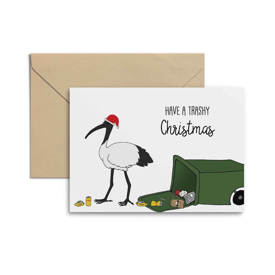 Bin Chicken, Ibis, Australian, Funny Christmas Greeting Card, Trashy ...