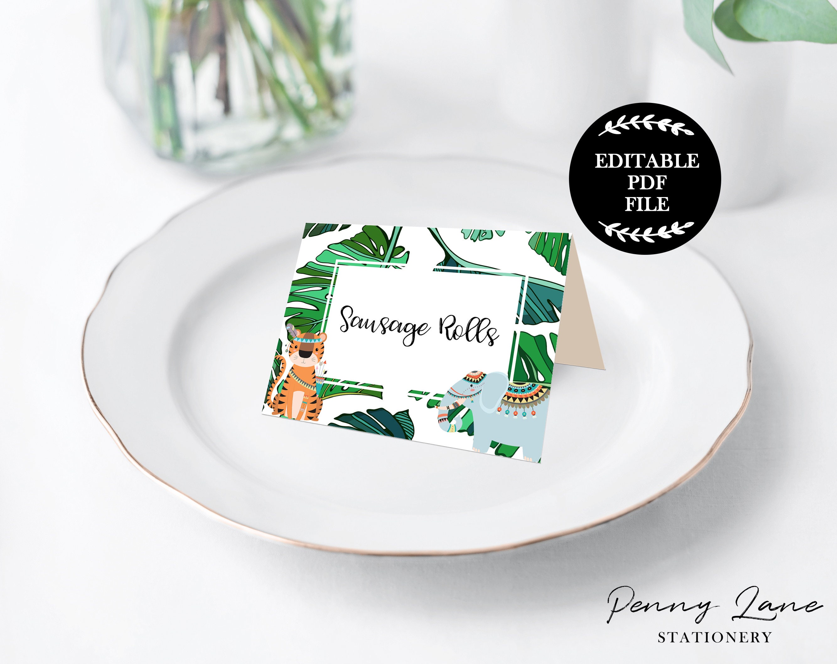 Jungle Drinks Label Jungle Party Decorations Jungle Birthday | Etsy