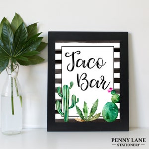 EDITABLE PDF, Cactus Table Sign, Custom Table Sign, Party Decorations ...