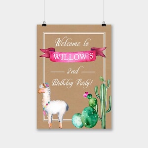 EDITABLE PDF, Llama Banner, Cactus Bunting, Fiesta Banner, Fiesta ...
