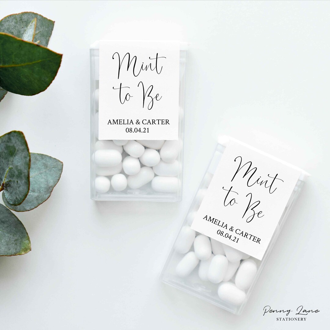 EDITABLE PDF Wedding Mint Box Sticker Mint to Be Favor - Etsy