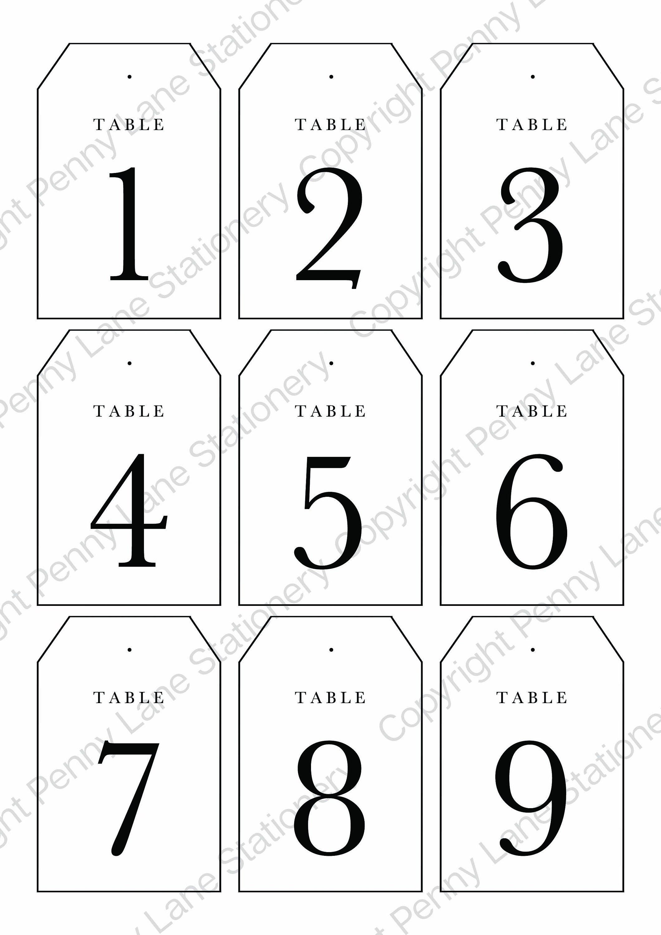 Instant Download Bottle Number Tags Wedding Table Numbers | Etsy