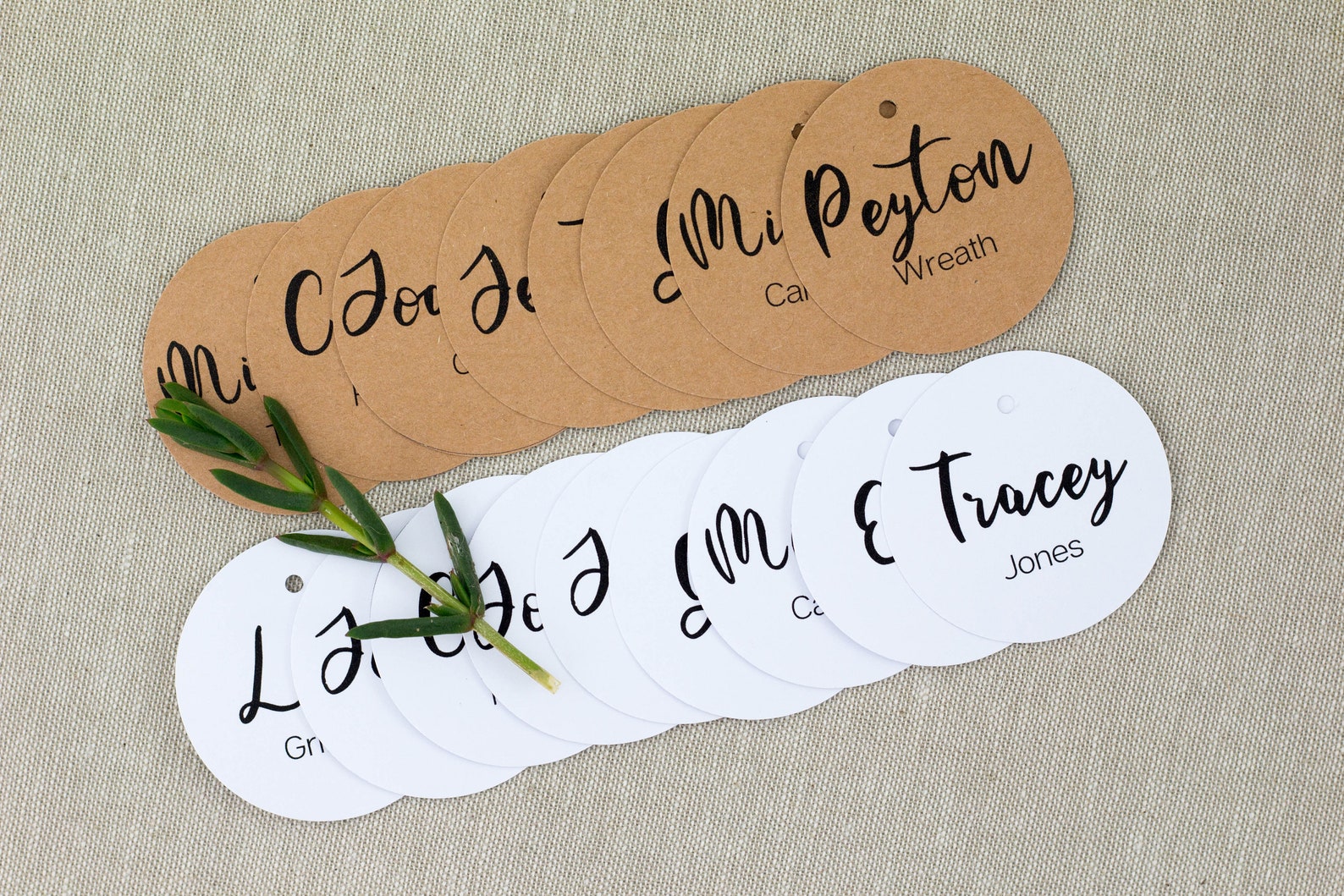 EDITABLE PDF Guest Name Tags Circle Tags Wedding Name Place - Etsy