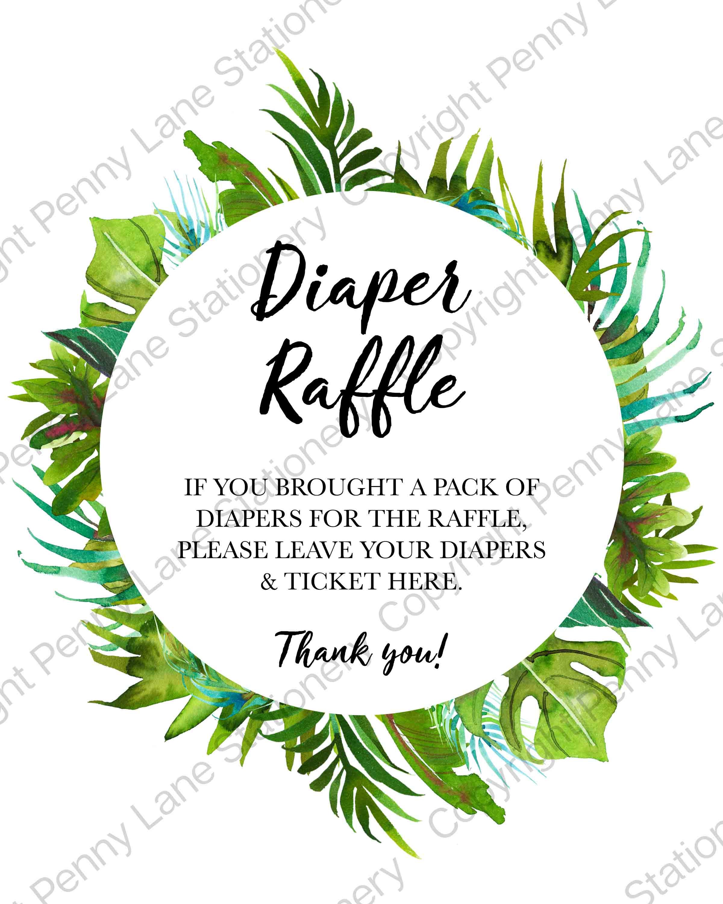 Diaper Raffle Tickets Diaper Raffle Sign Nappy Raffle Baby | Etsy