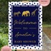 EDITABLE PDF Safari Animals Welcome Sign Baby Shower Poster - Etsy