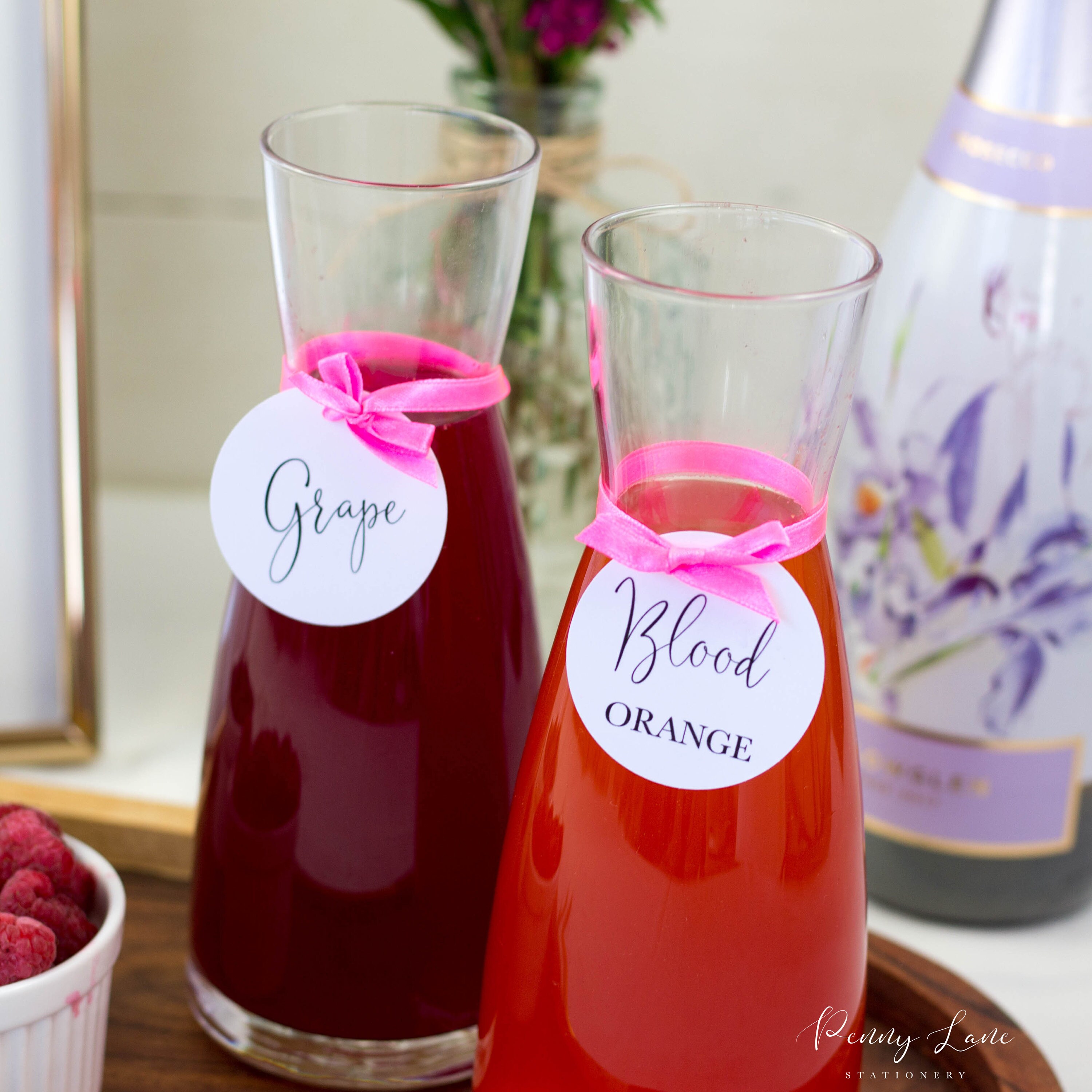 EDITABLE PDF FILE Printable Carafe Tag Momosa Bar Mimosa | Etsy