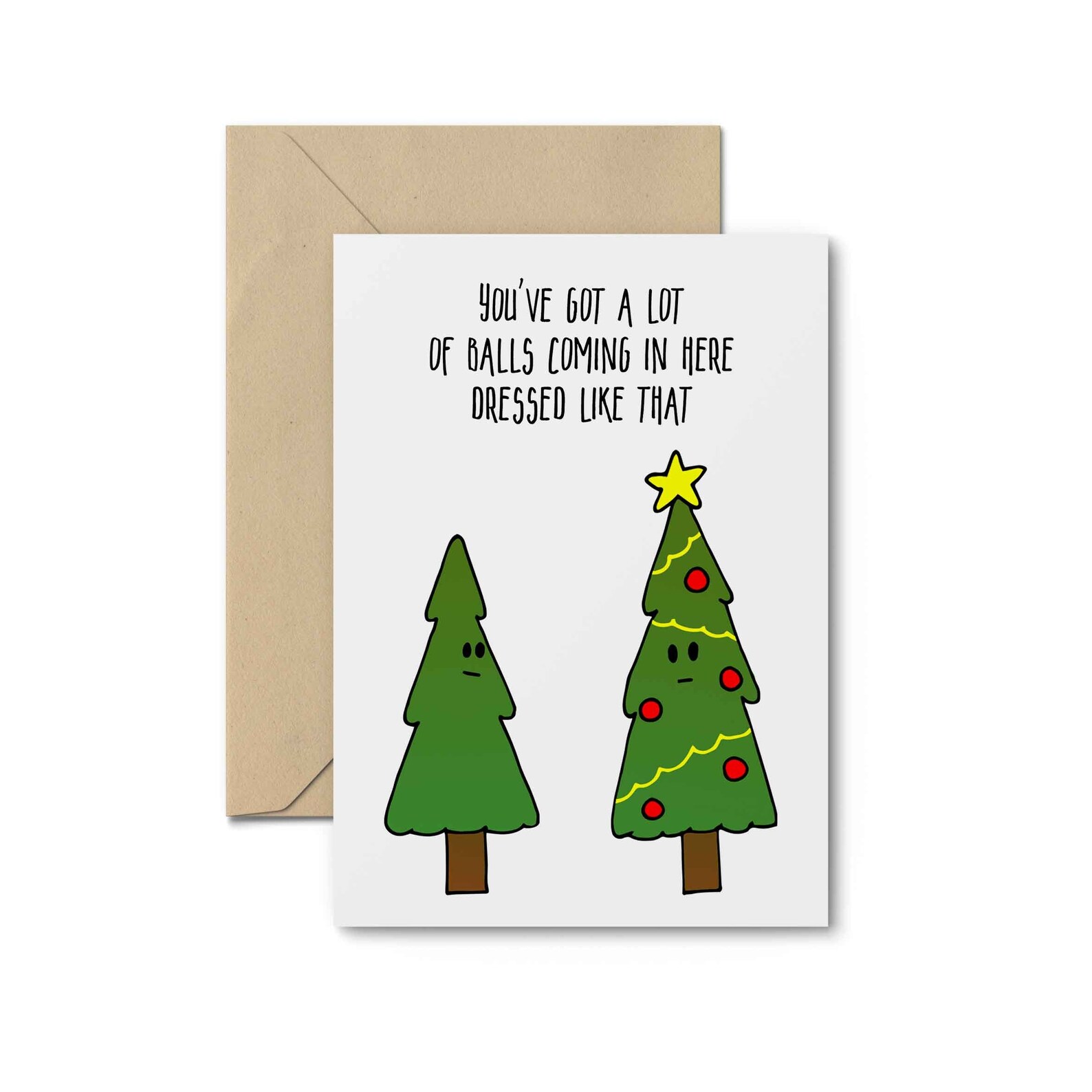 Tree Balls Christmas Card Lot of Balls Merry Christmas | Etsy Australia