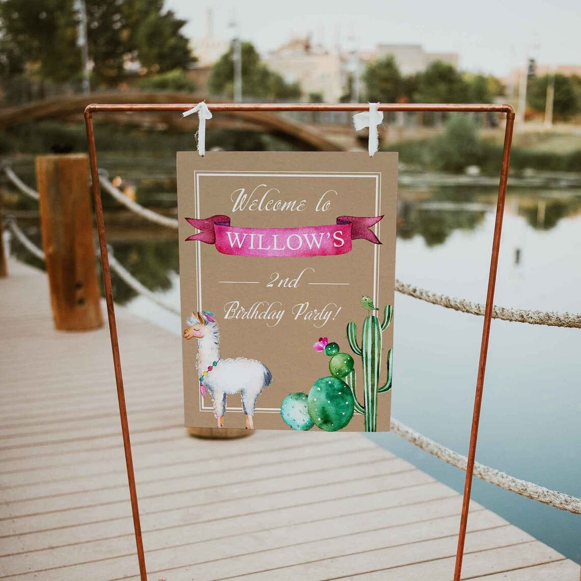 Llama Welcome Sign Llama Party Decorations Llama Birthday - Etsy