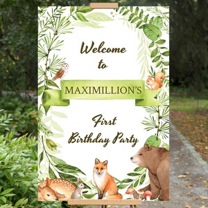 EDITABLE PDF Woodland Flag Banner Bunting Banner Wild One | Etsy