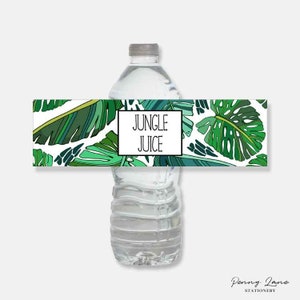 Jungle Drinks Label, Jungle Party Decorations, Jungle Birthday ...