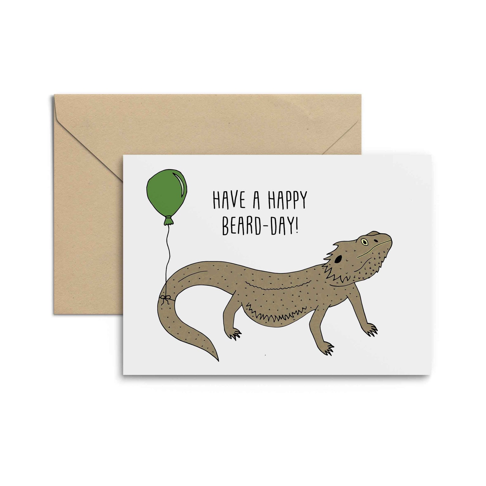 Bearded Dragon Happy Birthday Card Beardie Greeting Card - Etsy Hong Kong