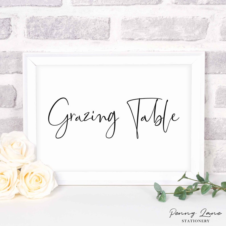 Grazing Table Table Signs Food Printable 8 X 10 Print - Etsy