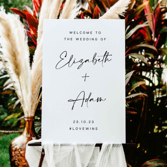 Wedding Welcome Signage Welcome to Our Wedding Poster Modern - Etsy
