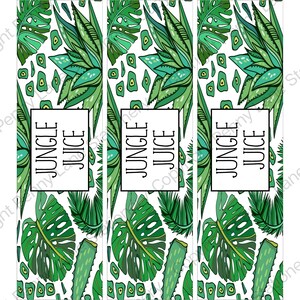 Jungle Drinks Label, Jungle Party Decorations, Jungle Birthday ...