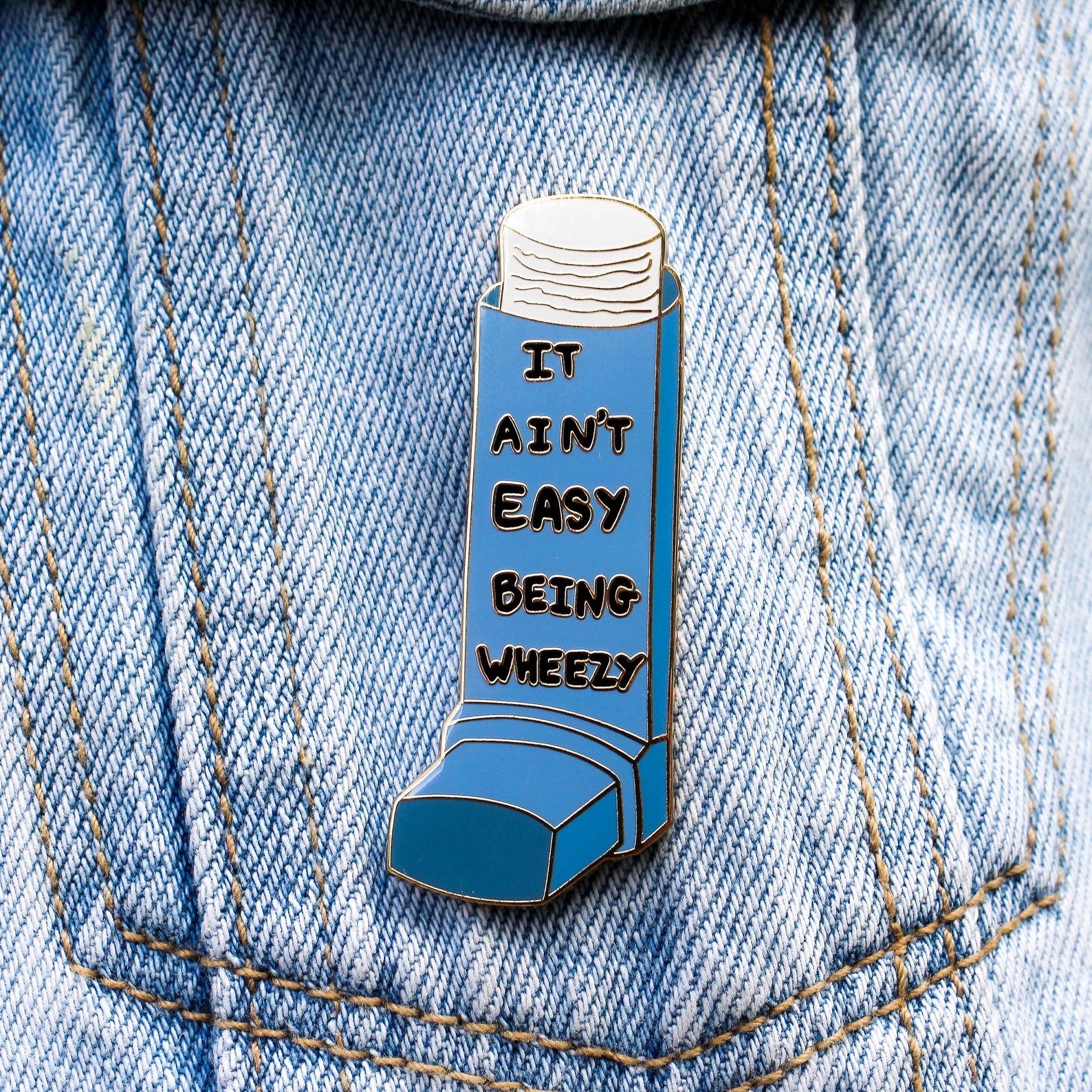 Inhaler Hard Enamel Pin Medical Asthma Pinback Button | Etsy