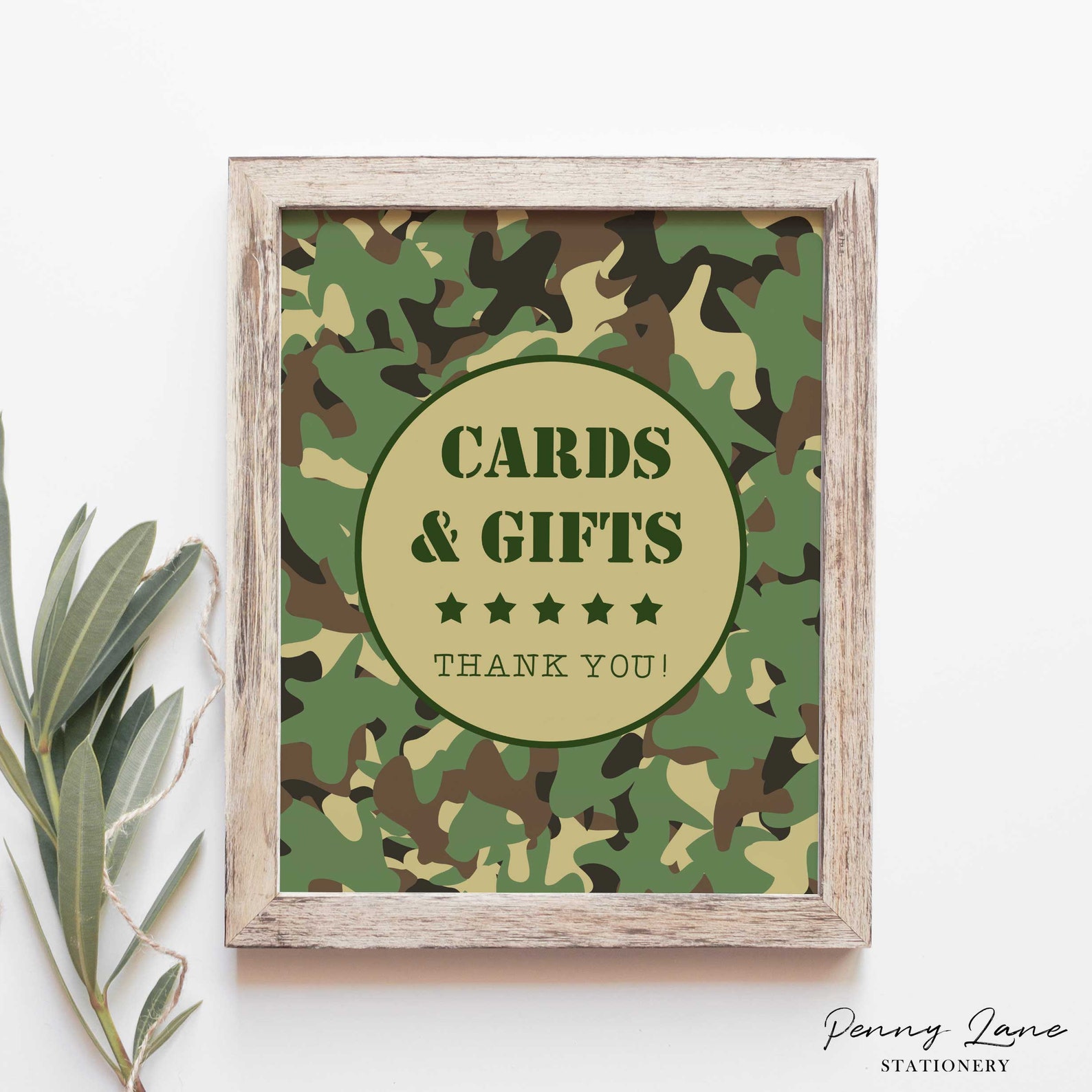 Army Thank You Card Military Thank You Card Camo | Etsy