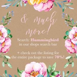 Editable PDF, Hummingbird Water Bottle Label, Hummingbird Party ...