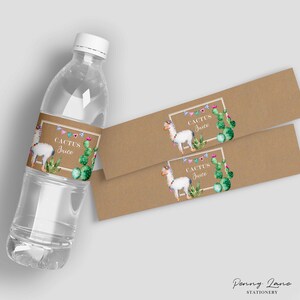 Llama Drinks Labels, Llama Party, Cactus Drinks Labels, Cactus Party ...