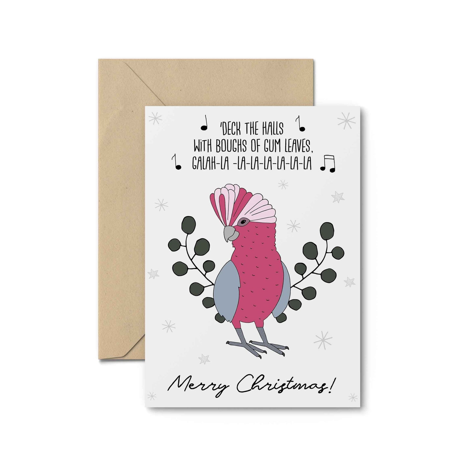 Aussie Christmas Card Galah Greeting Card Parrot Native - Etsy