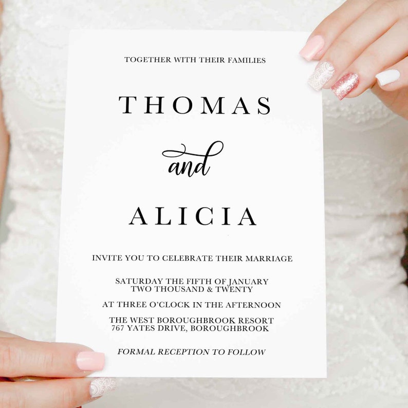 EDITABLE PDF Wedding RSVP Card Modern Cursive Stationery - Etsy