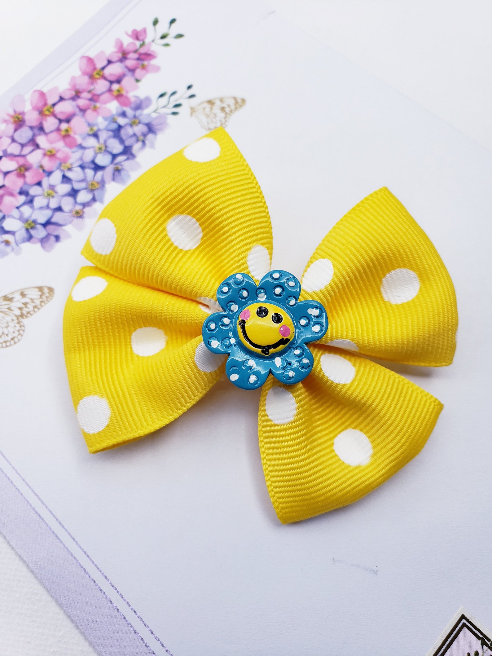 Spring Headband for Kids, Spring Headband for Babies, Polka Dot Bow for ...