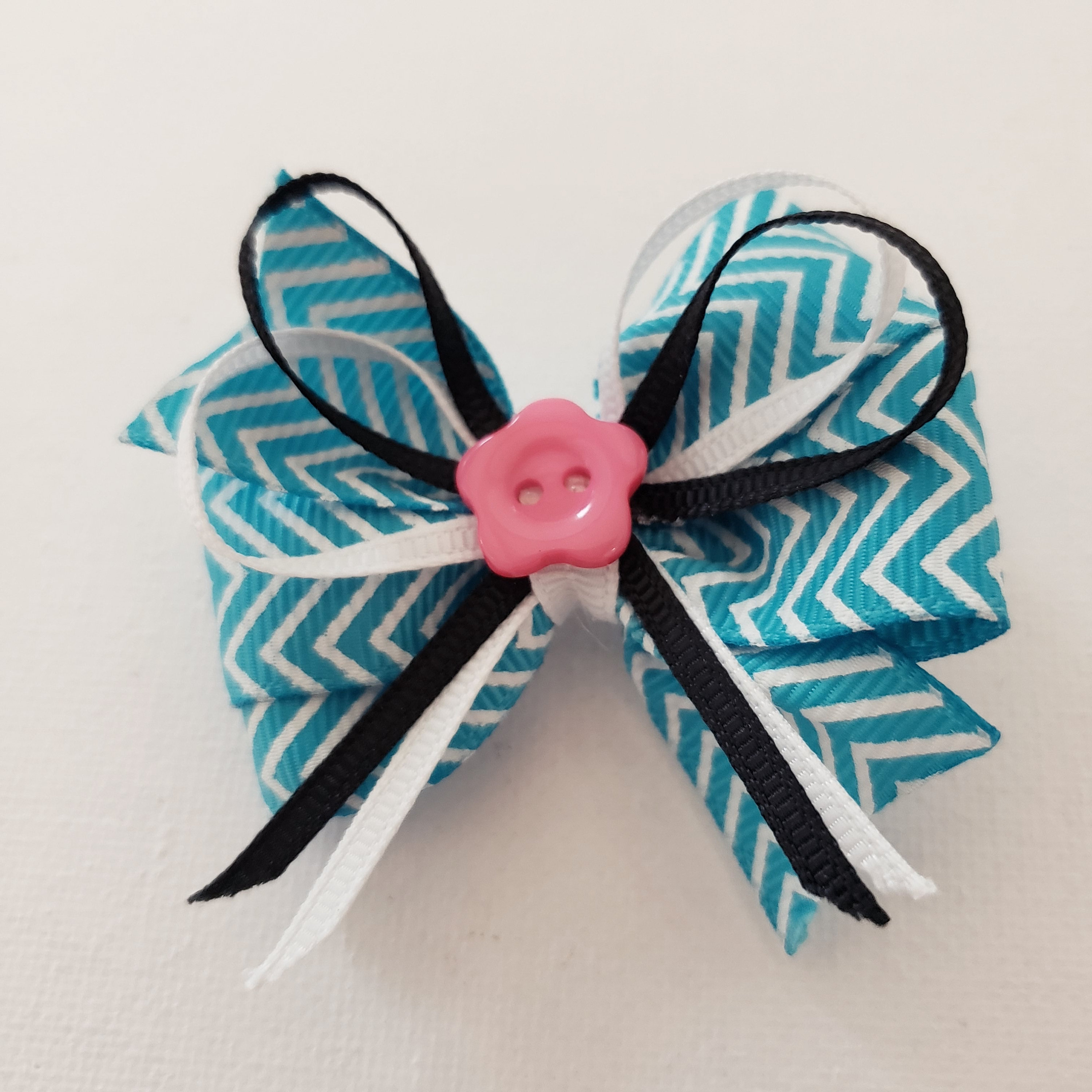 Baby Hairbow Barrette. Kids and Babies Clips. Hair Accessory Chevron ...