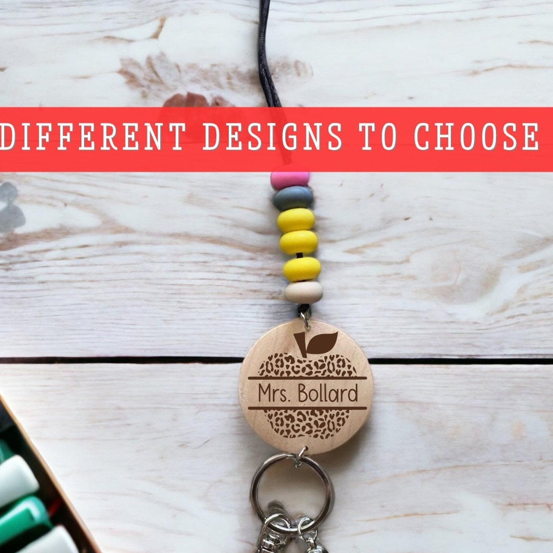 Teacher Appreciation, Personalized Teacher Lanyard With Beads, for Keys ...