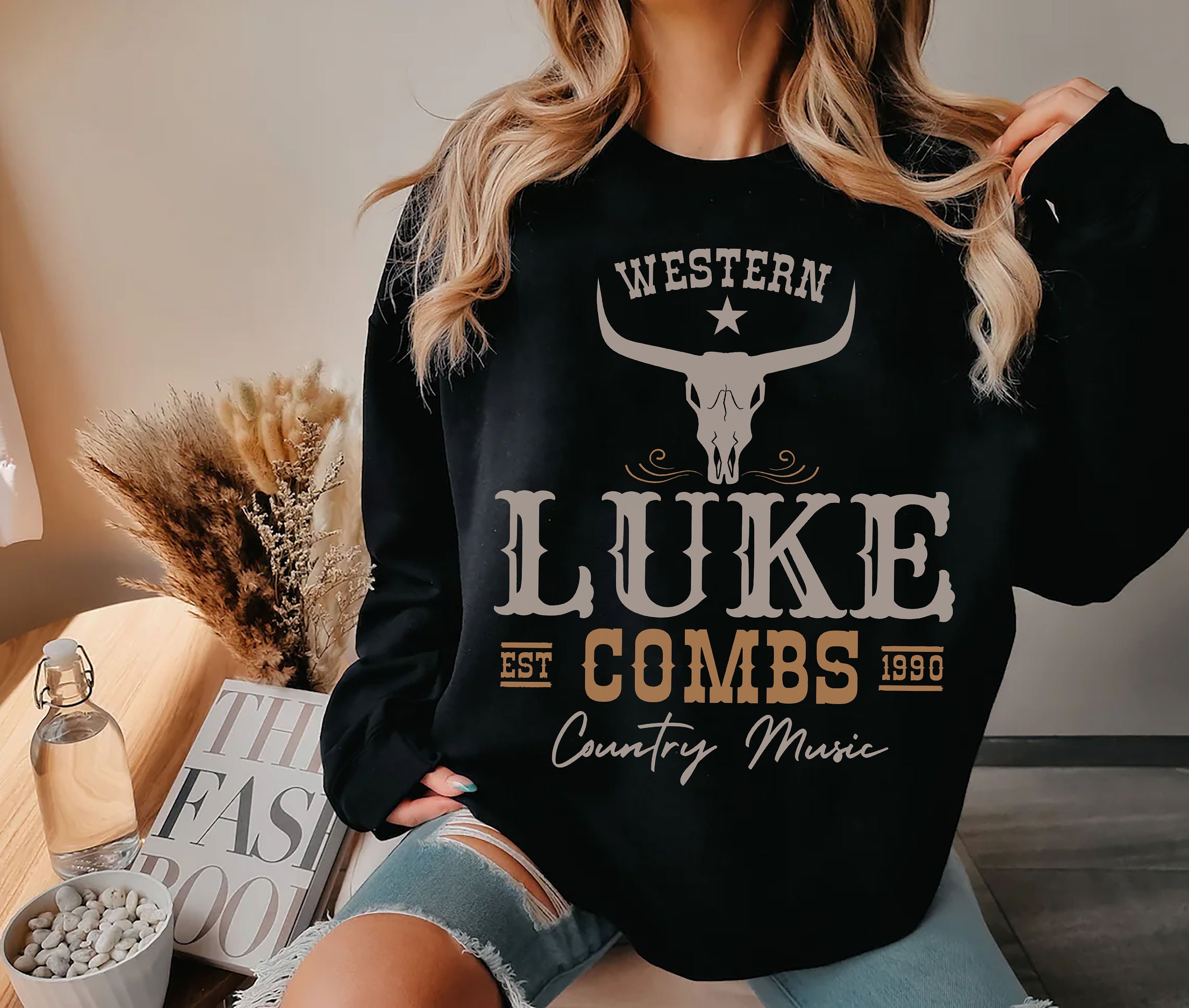 Vintage Combs Bullhead PNG, Country Music Png, Luke Combs Music Tour ...