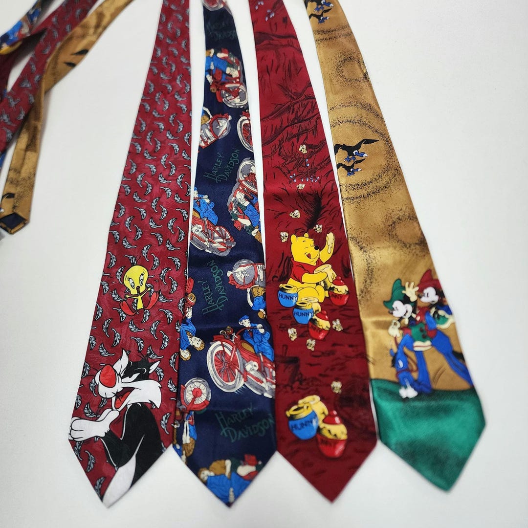 Set 4 Pieces Vintage Disney Tie - Etsy