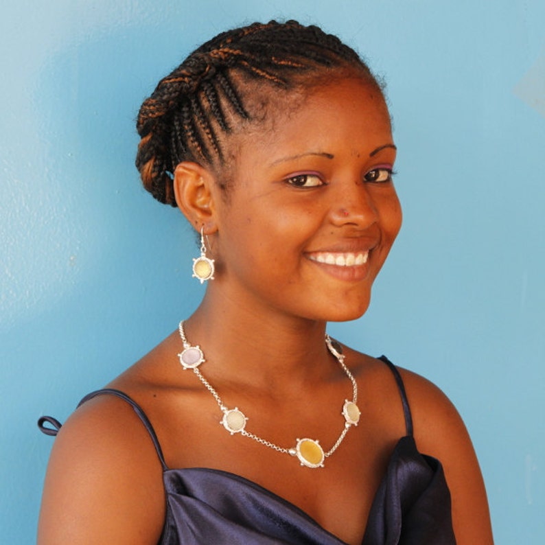 Turtle Chain Necklace, Sterling Silver & Semiprecious Stone, Birthday ...