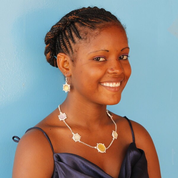 Turtle Chain Necklace, Sterling Silver & Semiprecious Stone, Birthday ...