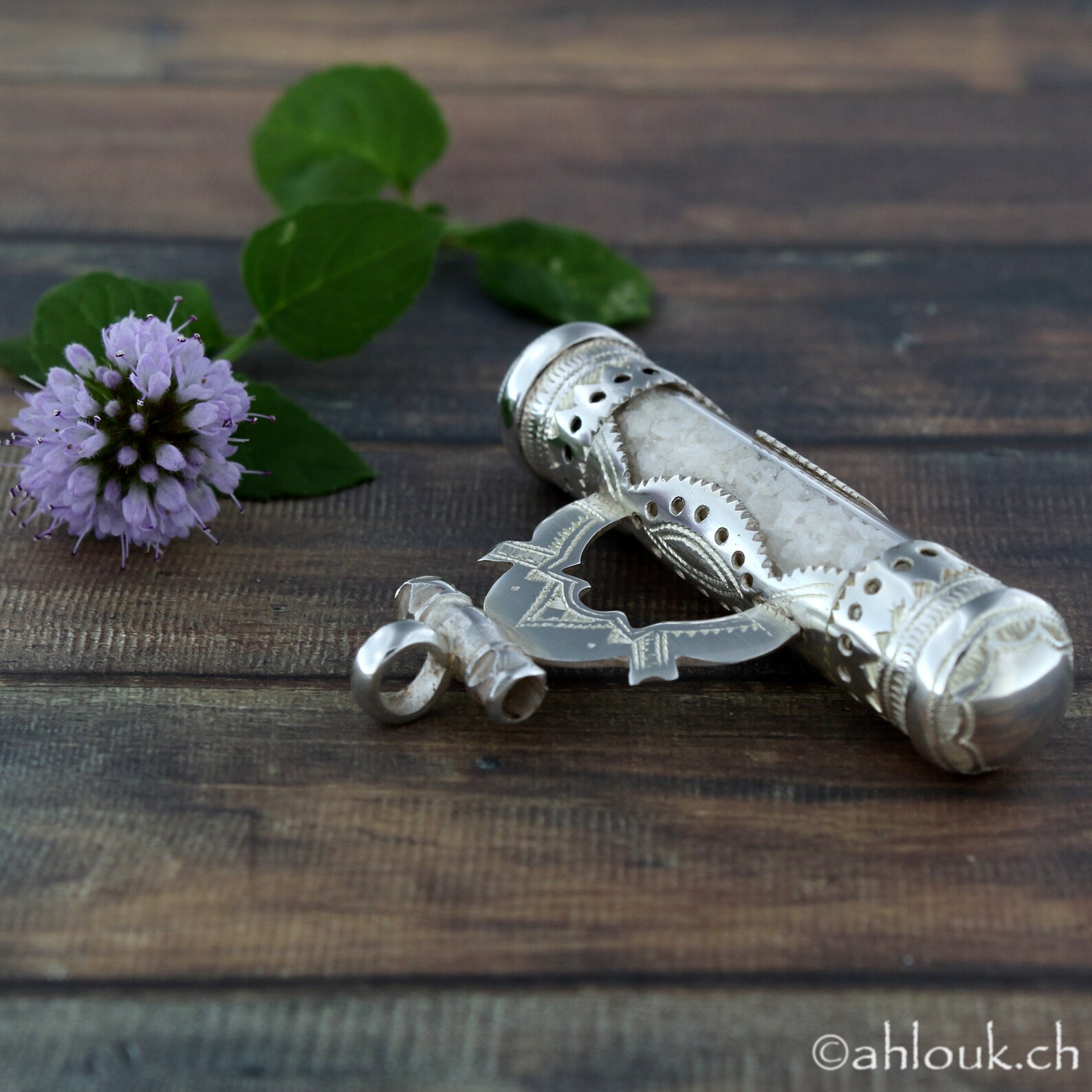 Protection Amulet, Sterling Silver and Natural Crystals of Salt, Tuareg ...