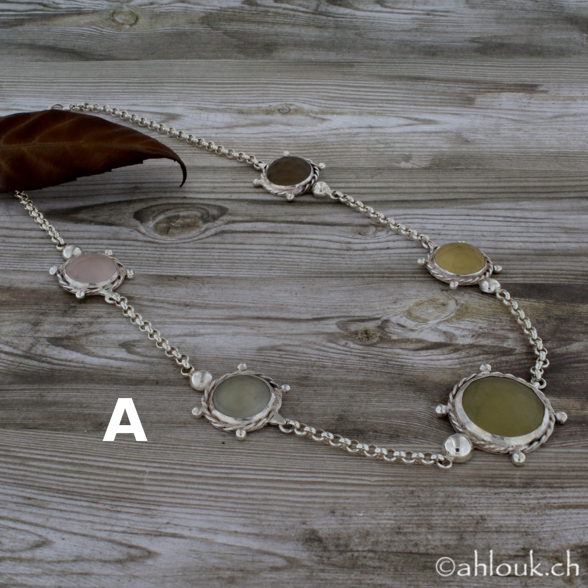 Turtle Chain Necklace, Sterling Silver & Semiprecious Stone, Birthday ...