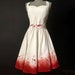 Blood Splatter Halloween Dress, Bloody Pinup Halter Dress, White Blood ...