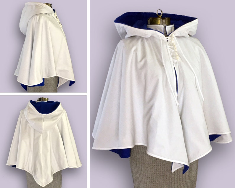 Custom Colours Fleece Lined Capelet Hooded Half Cloak Cozy - Etsy