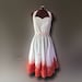 Blood Splatter Halloween Dress, Bloody Pinup Halter Dress, White Blood ...