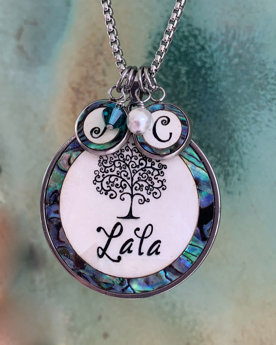 Lala Necklace, Mother of Pearl & Abalone Shell - Etsy