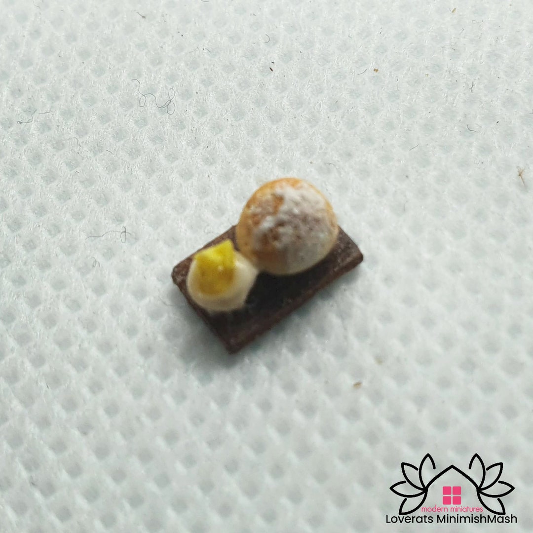 Quarter Scale 1:48 Miniatures Food Bread & Butter Board Kitchen Artisan ...