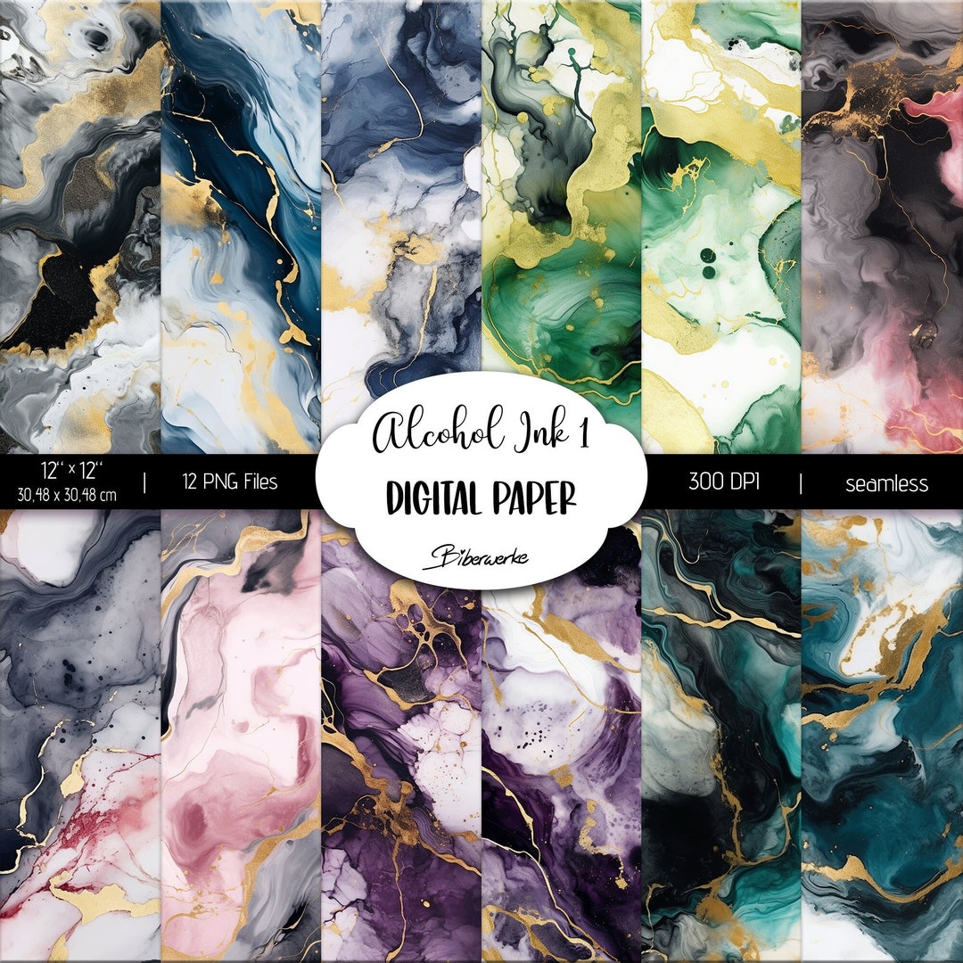 Digipaper Alcohol Ink 1 - Seamless - Digital Paper for Printing ...