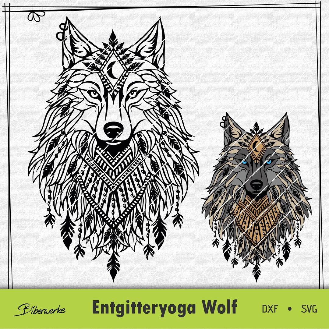 Weeding Yoga Wolf SVG DXF - for Cutting Laser Engraving Sublimation ...
