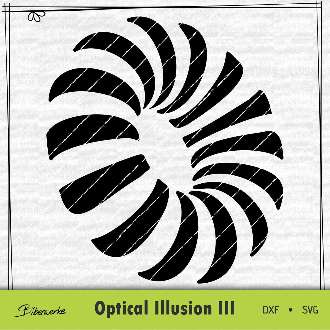 Optical Illusion III SVG DXF Colored for Cutting Laser Engraving ...