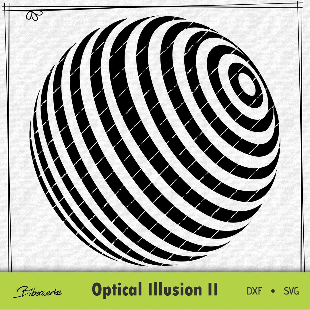 Optical Illusion II SVG DXF Colored for Cutting Laser Engraving ...