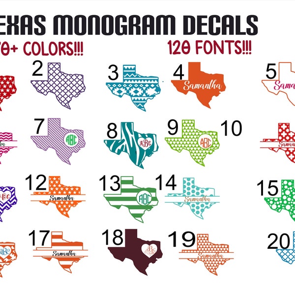 Large Texas Decals - Etsy