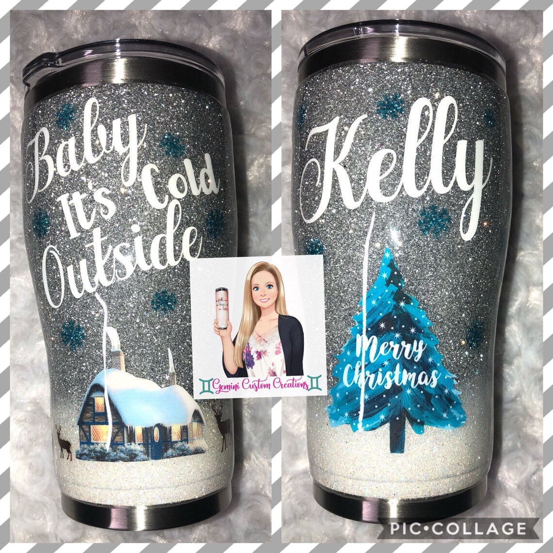 Beautiful Custom Christmas Winter Tumbler - Etsy