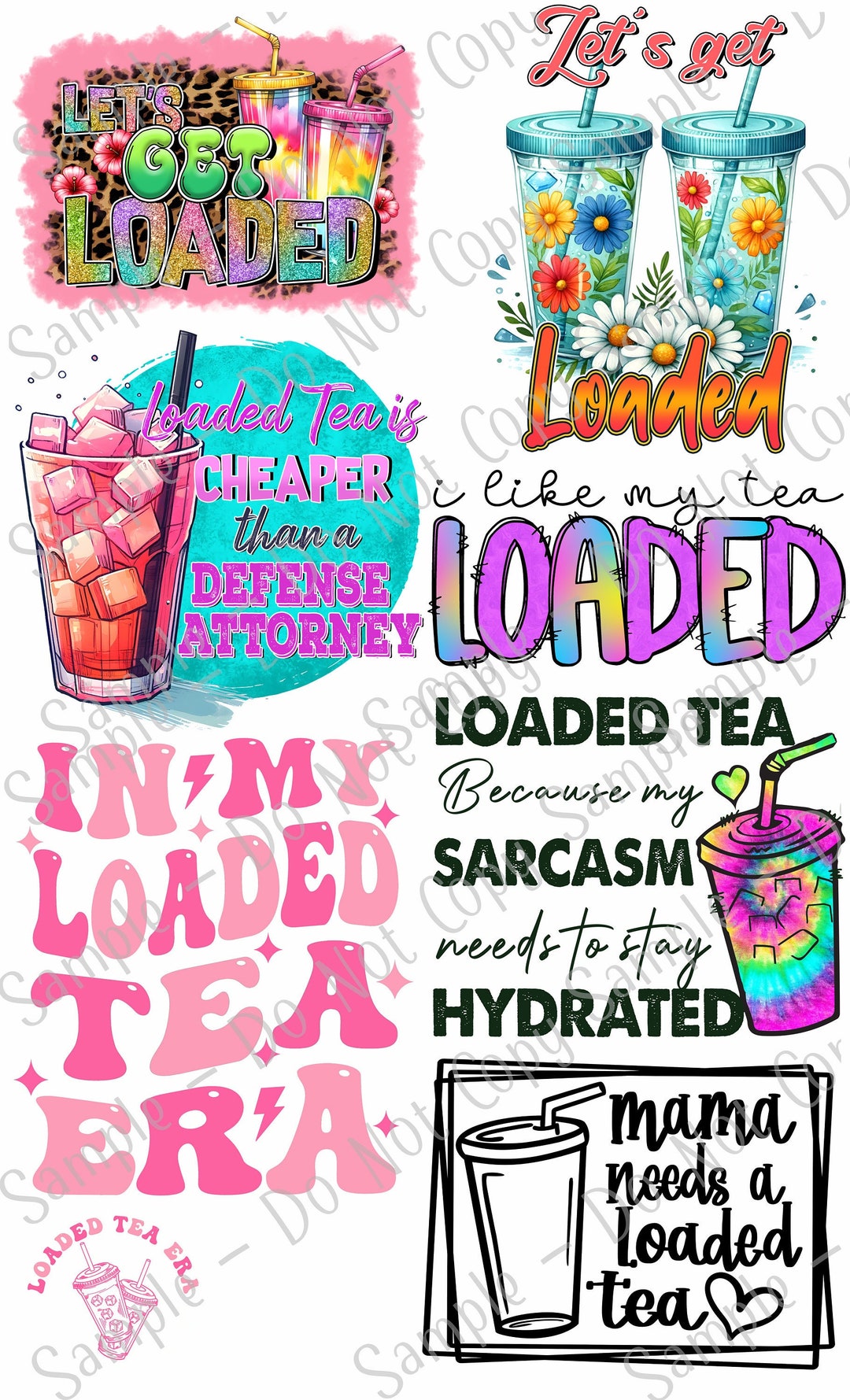 Loaded Tea Transfer -pre-made Sheet - Etsy
