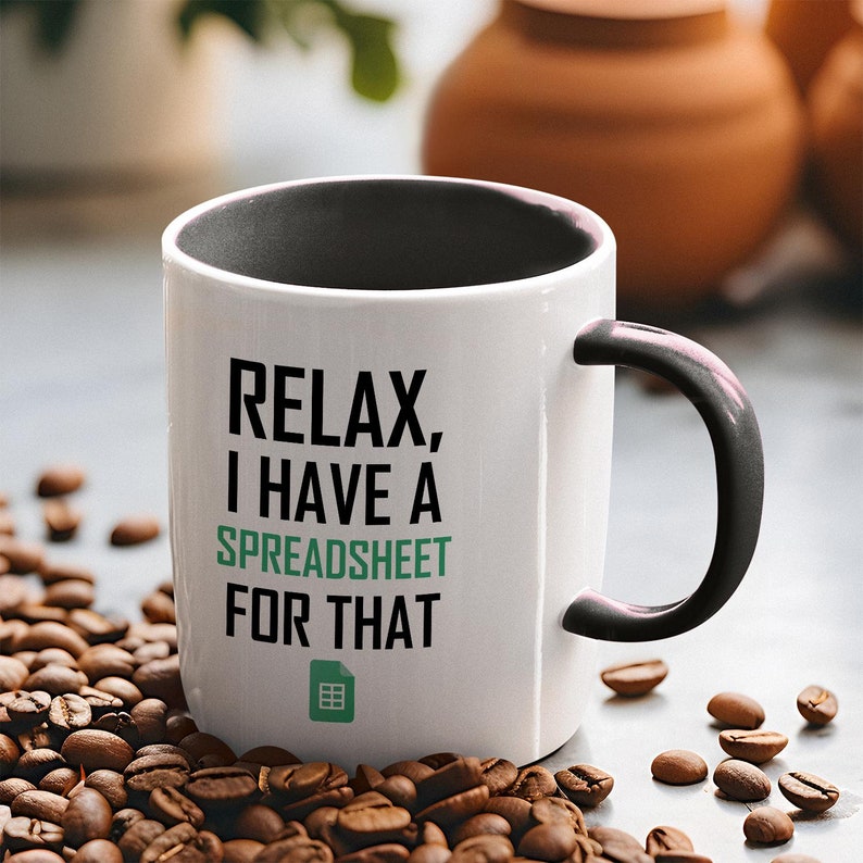 Funny Spreadsheet Meme Mug: Sarcastic Gag Gift - Etsy