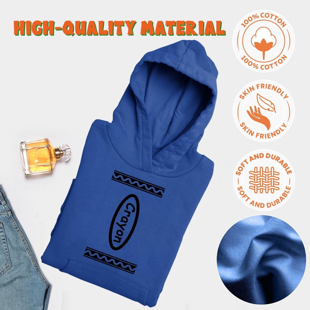 Crayon Matching Family Hoodie, Group Halloween Hoodies, Crayon ...